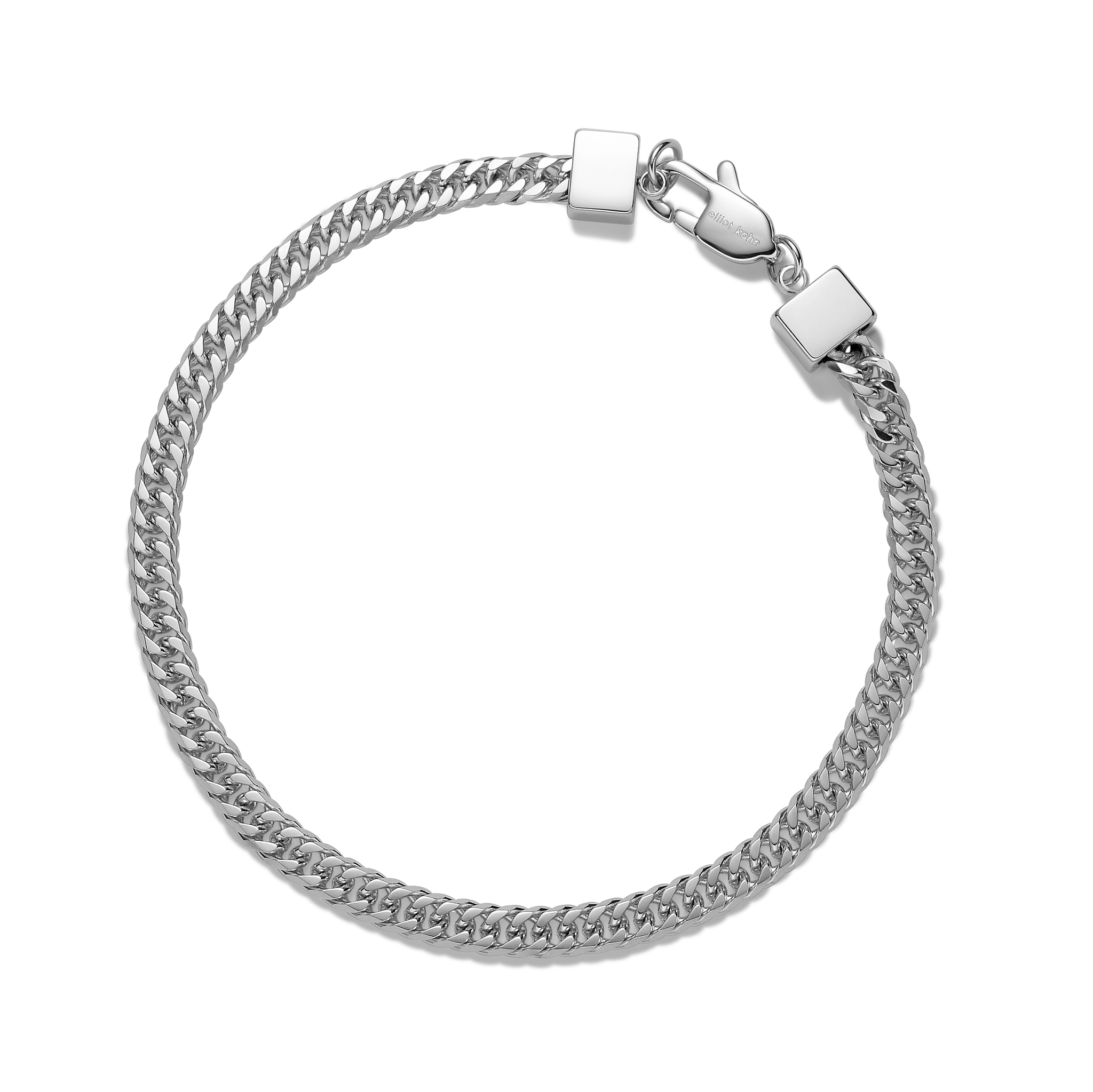 Double Cuban Bracelet "Oliver" | Silver 5mm